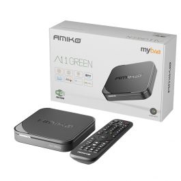 Amiko A11 Green 4K UHD Streaming Box | Ziezotec.nl